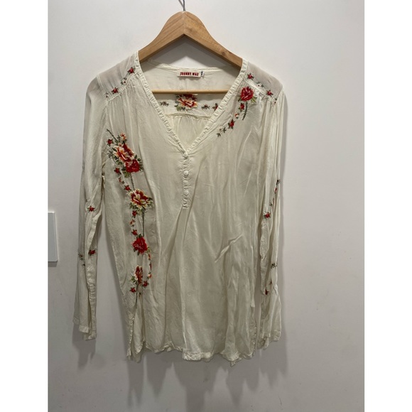 Johnny Was | Tops | Johnny Was Embroidered Top | Poshmark